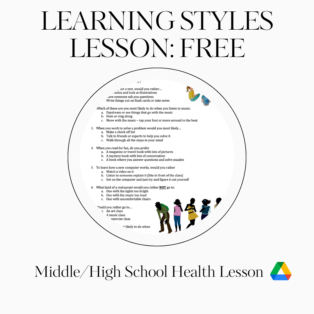 Learning Styles Lesson FREE! Includes Survey and Art Project!: High Sc ...
