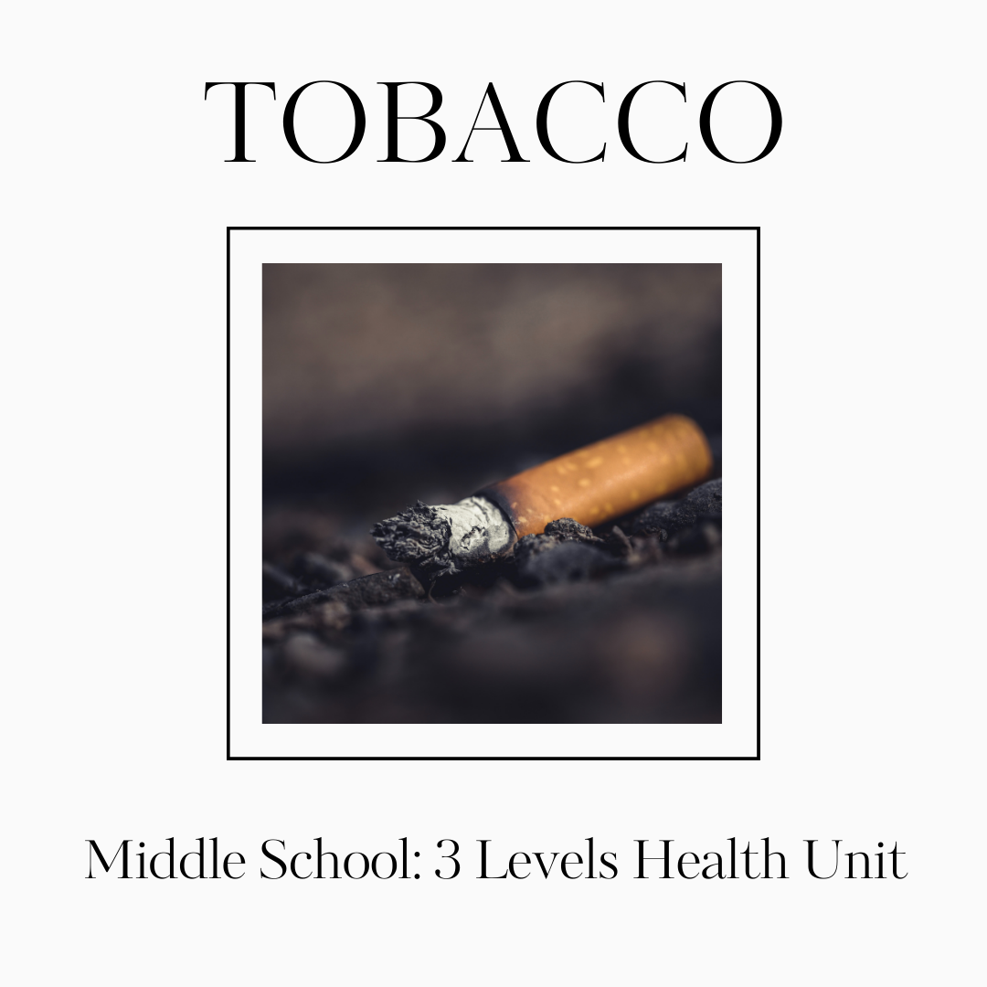 Tobacco Unit for Middle School: 19 Lessons Across 3 Grade Levels ...