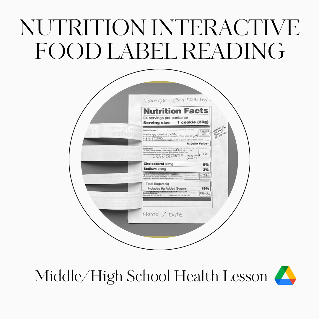 Nutrition Interactive Food Label Reading Health Lesson: Online Flip-Op ...