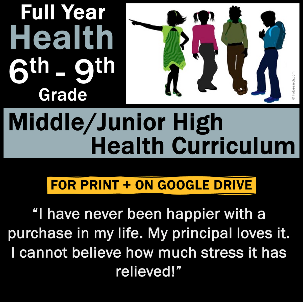 Middle School Health Curriculum: Full Year + A Best-Selling Middle Sch ...