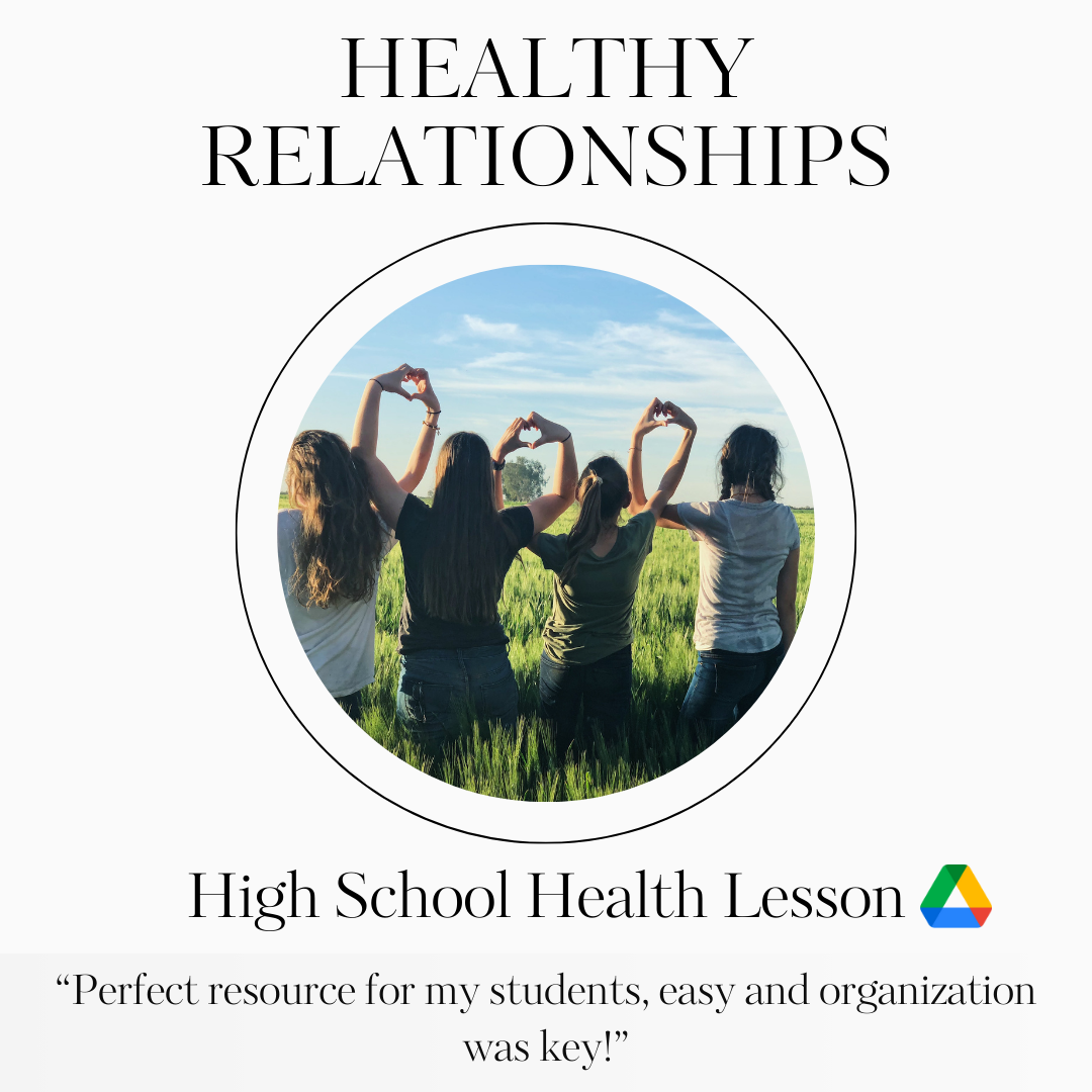 Healthy Relationships Lesson for Teen Health + Curriculum: High School ...