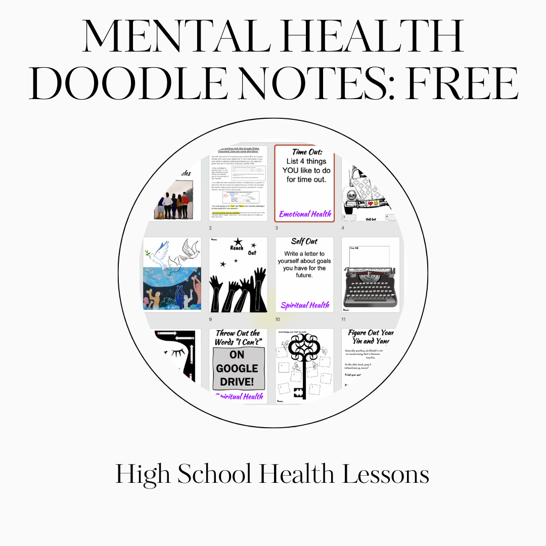 Mental Health Doodle Notes: Social Emotional Learning FREE!: High Scho ...
